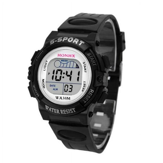 Children Boys Digital Led Sports Watch, Kids Alarm Date Watch With Week ...