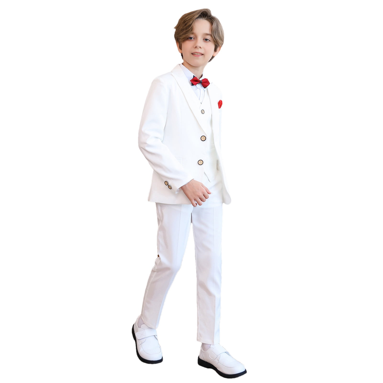Children Boys' Formal Suits Set 5 Piece Classic Formal Suit Set Kids Tuxedo Suit Outfits Sets ...