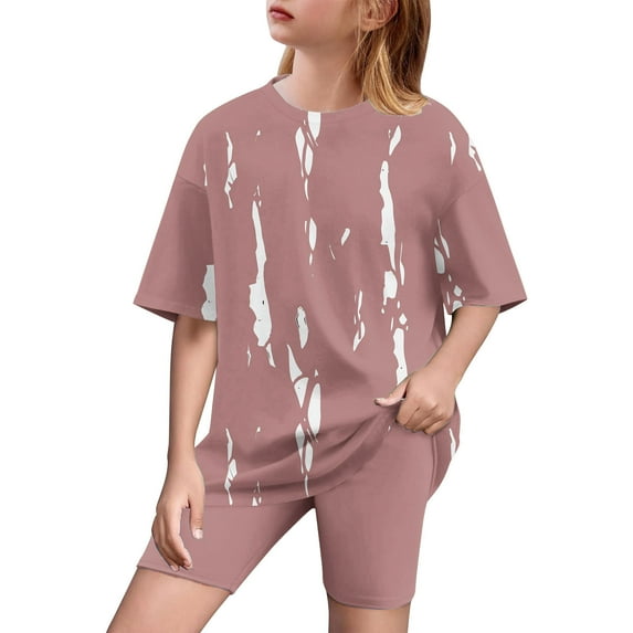 Children Boys Girls Two-Piece Outfit Sets Checkered Print Baggy Short ...