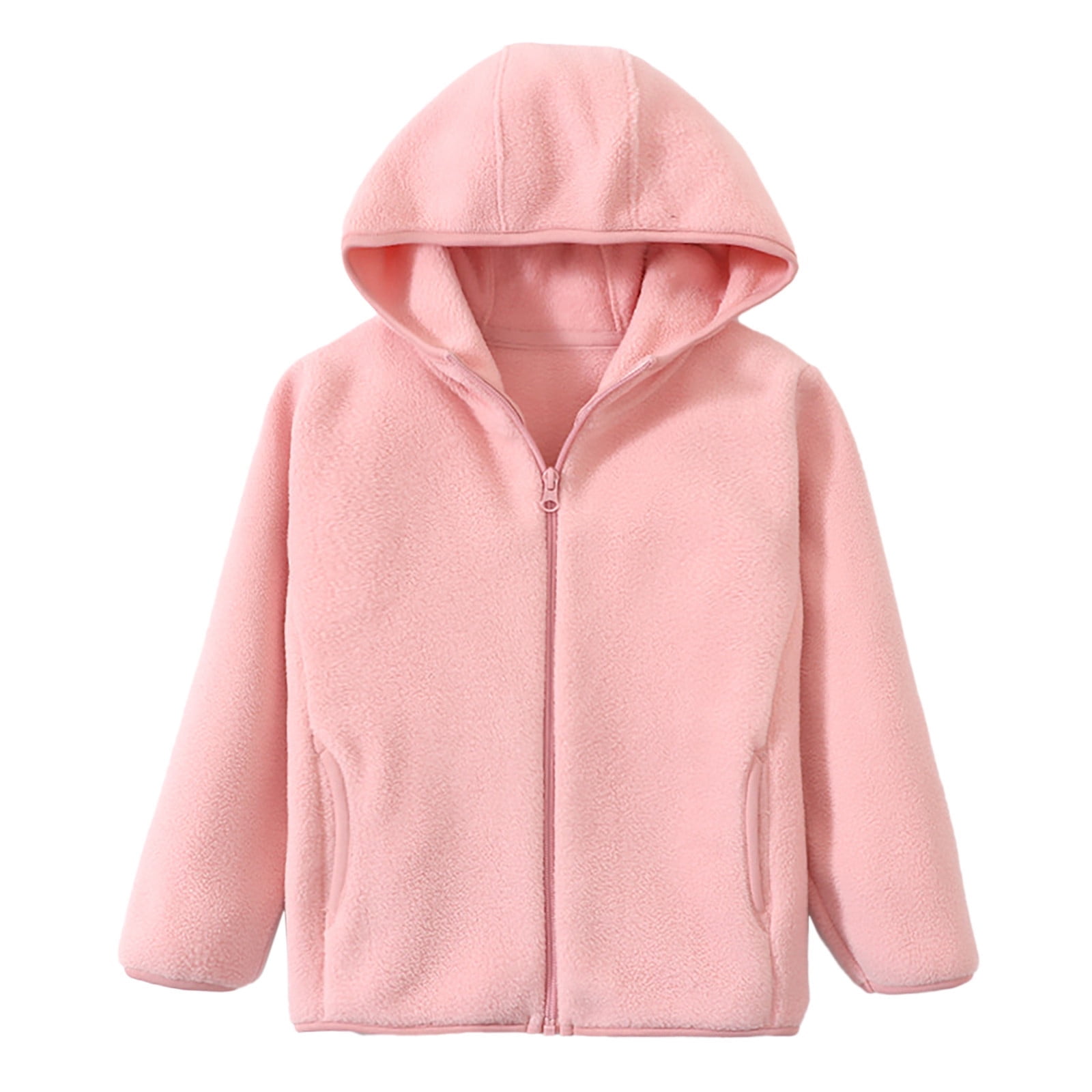 Children Boys Girls Winter Windproof Solid Zipper Hooded Coat Jacket ...