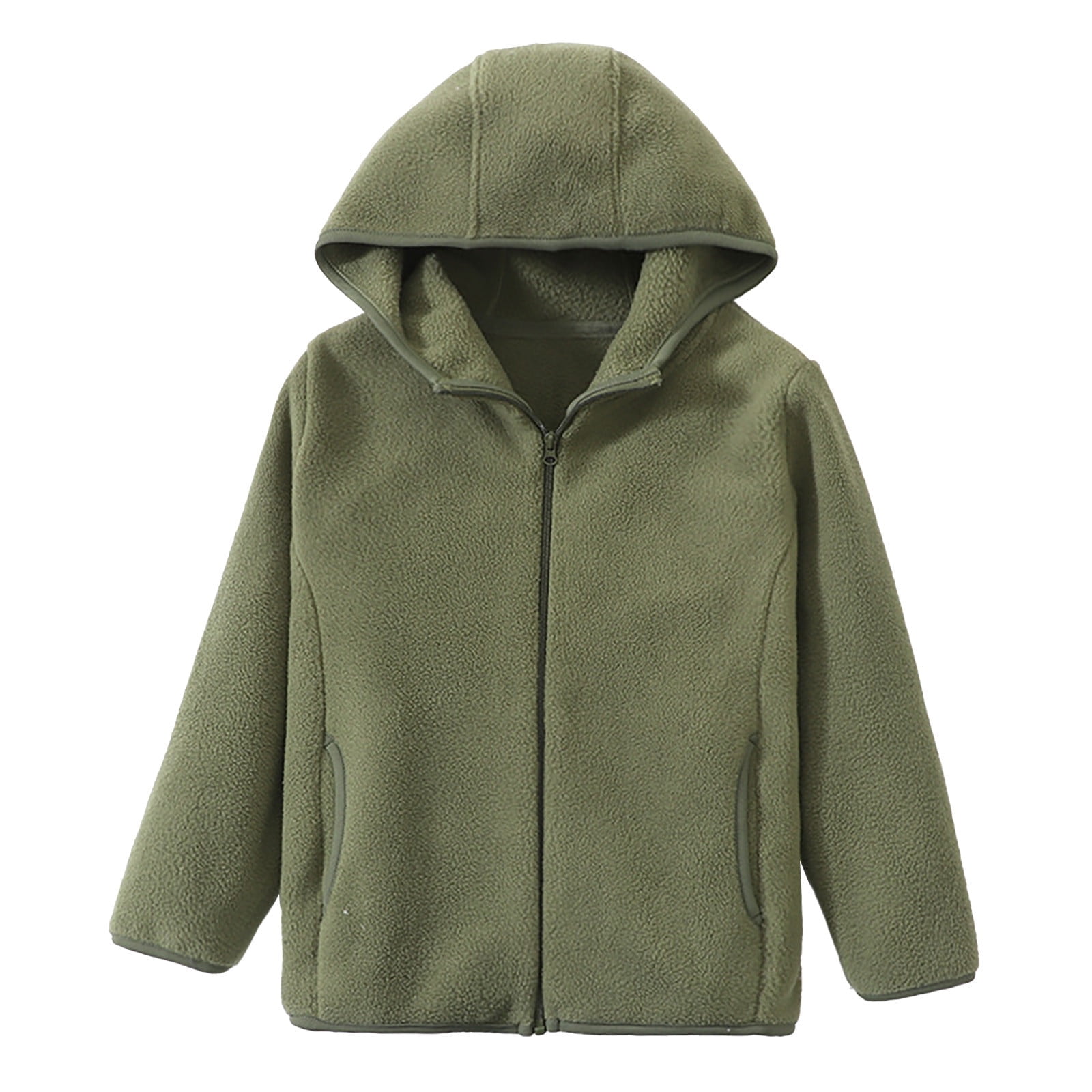Children Boys Girls Winter Windproof Solid Zipper Hooded Coat Jacket ...