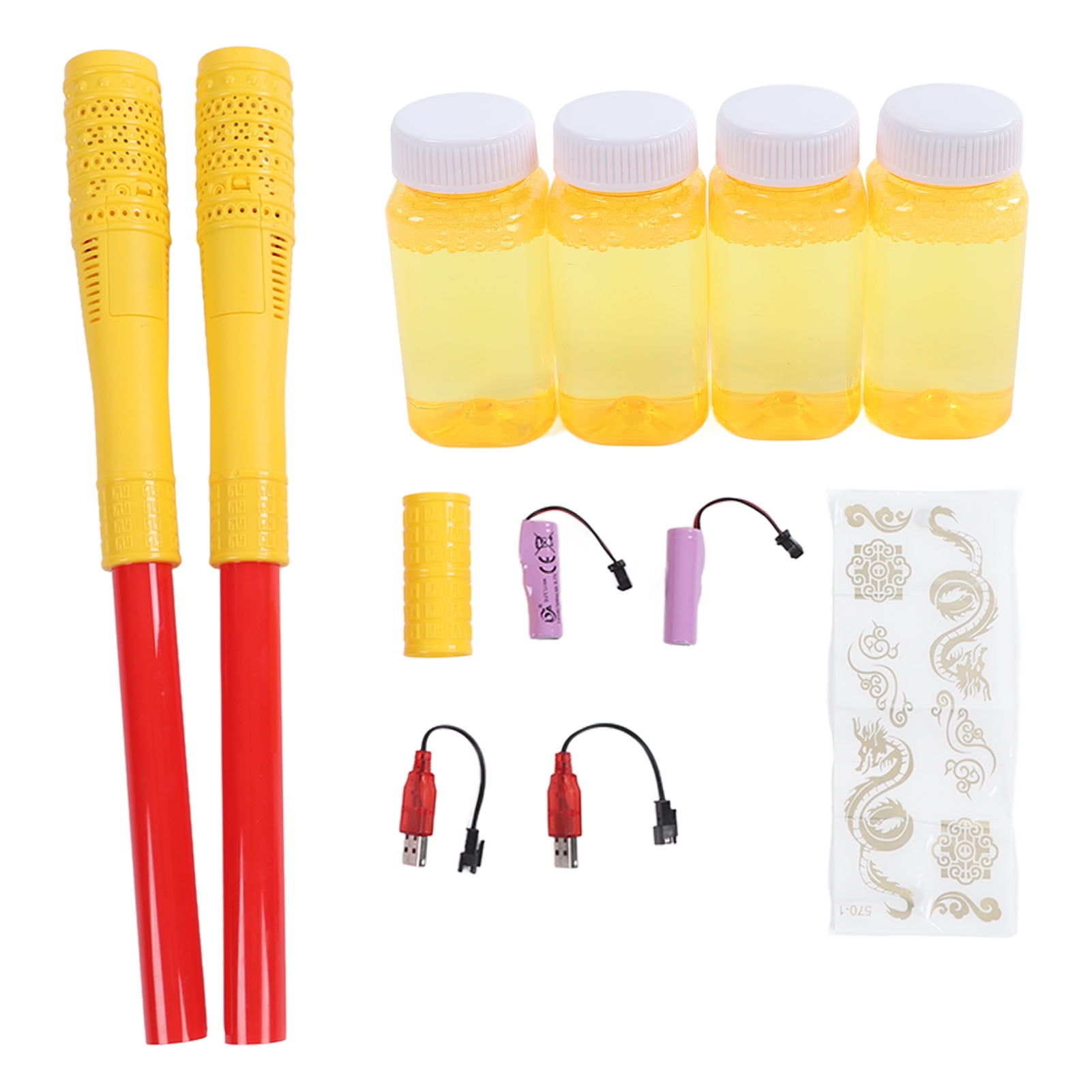 Children Bubble Maker Automatic Dual Head Golden Stick Bubble Toy ...