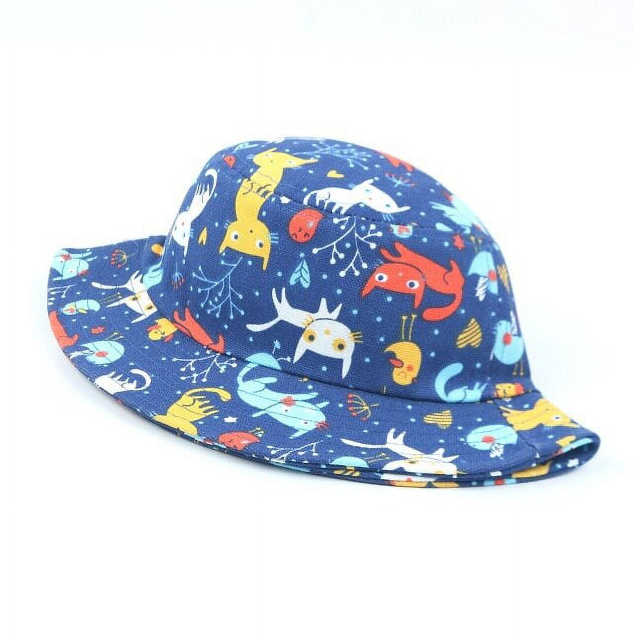 Children Bucket Hat Animal Fruit Print Cotton Soft Summer Hat For Boys ...