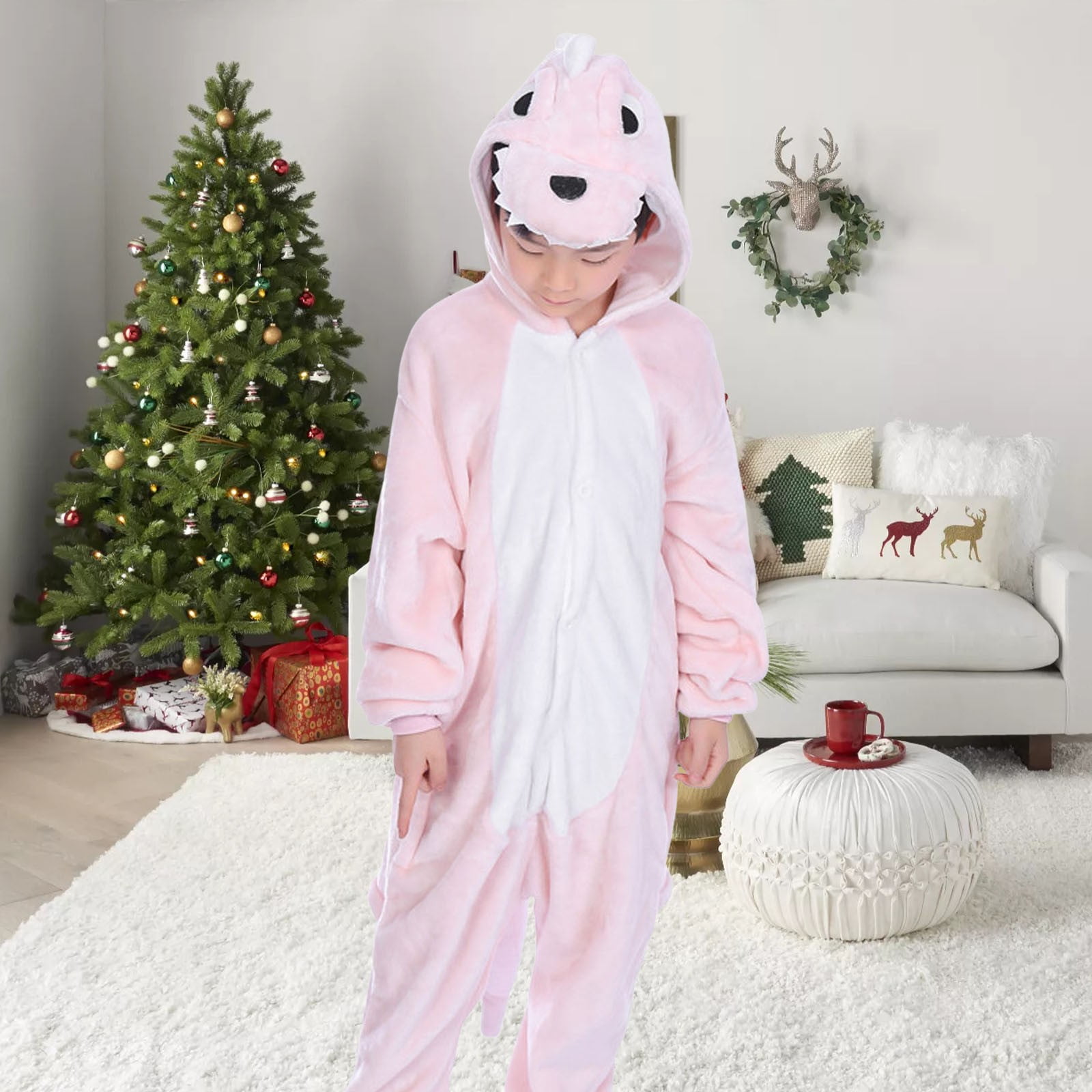 Children Cartoon Animals Conjoined Pajamas - Walmart.com