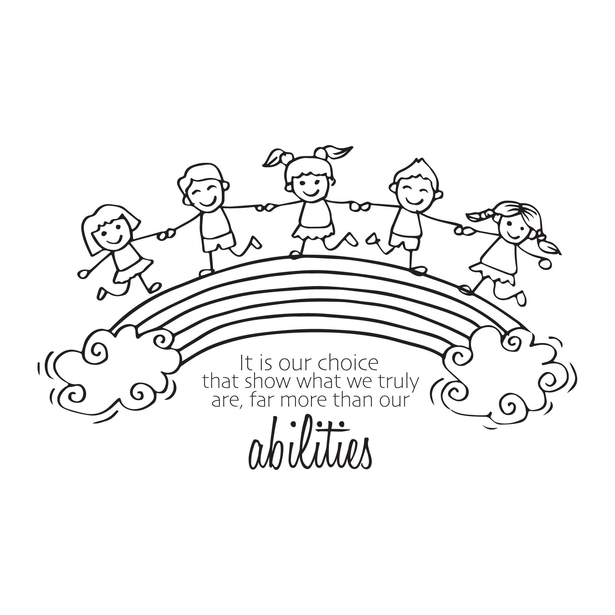 Children Our Choice Show What We Truly Are Uplifting Quote Wall Decal ...