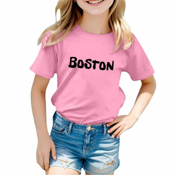 Children City Place Name Theme Printed T Shirt Boys and Girls Casual ...