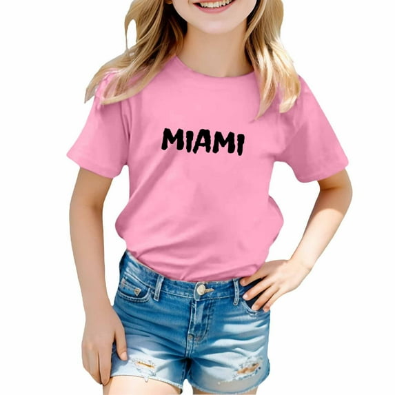 Children City Place Name Theme Printed T-Shirt for Boys and Girls ...