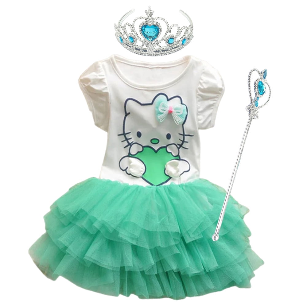 Children Clothing Sanrio Hello Kitty Princess Dresses For Girls Summer ...