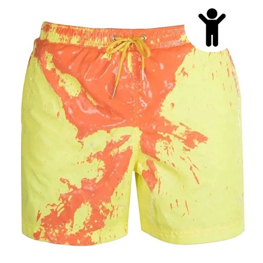 Children Color Changing Swim Trunks Quick Dry Bathing Suits Beach ...