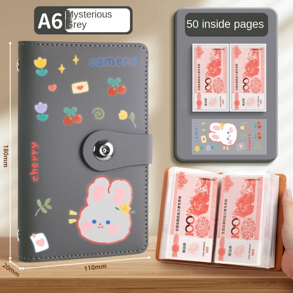 Children Couples PU Save Money Reusable Waterproof Cute Mini Binder ...
