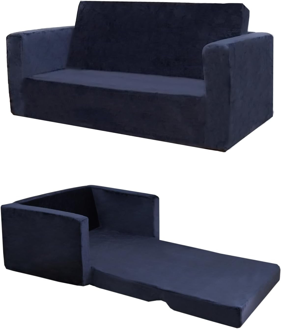 Children Cozy Flip-Out Chair - 2-in-1 Convertible Chair to Lounger for ...