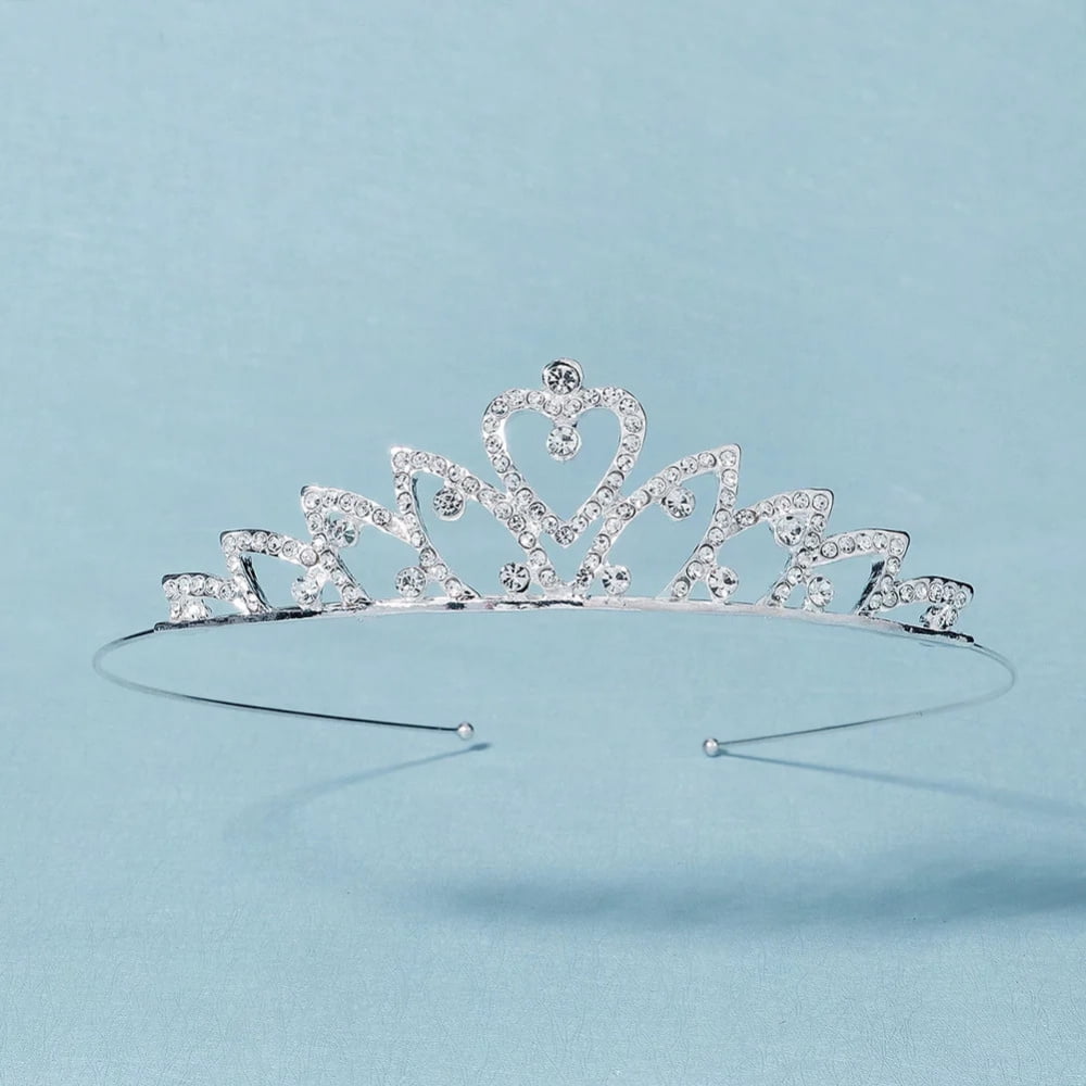 Children Crown Hair Comb Princess Crystal Little Girl Hair Band Korean ...