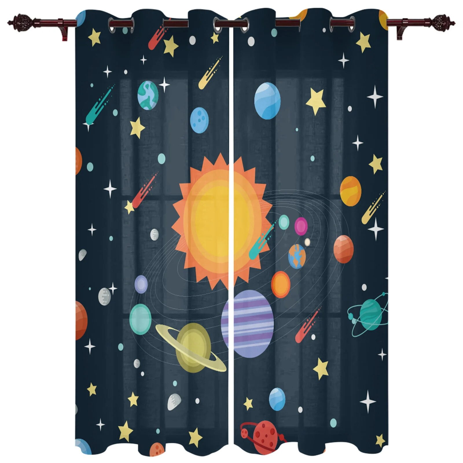 Children Curtain for Living Room Bedroom Funny Animal Curtains for Boys ...