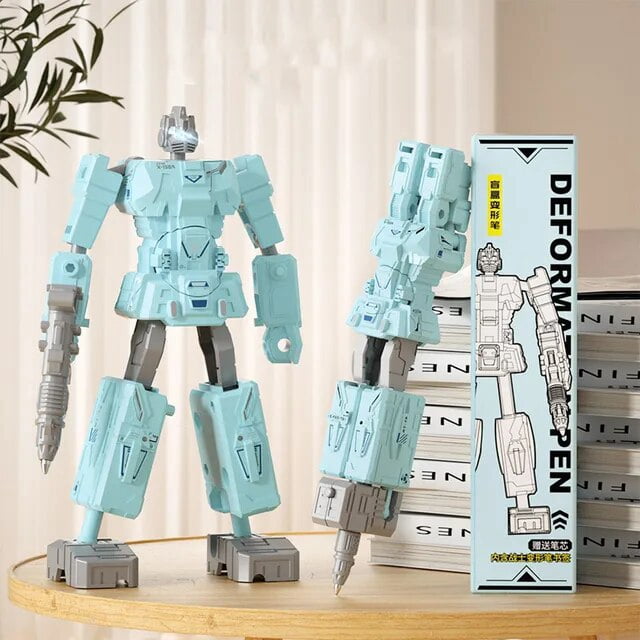 Children Deformation Toy Ballpoint Pen Robot Action Figure Pen Kids ...