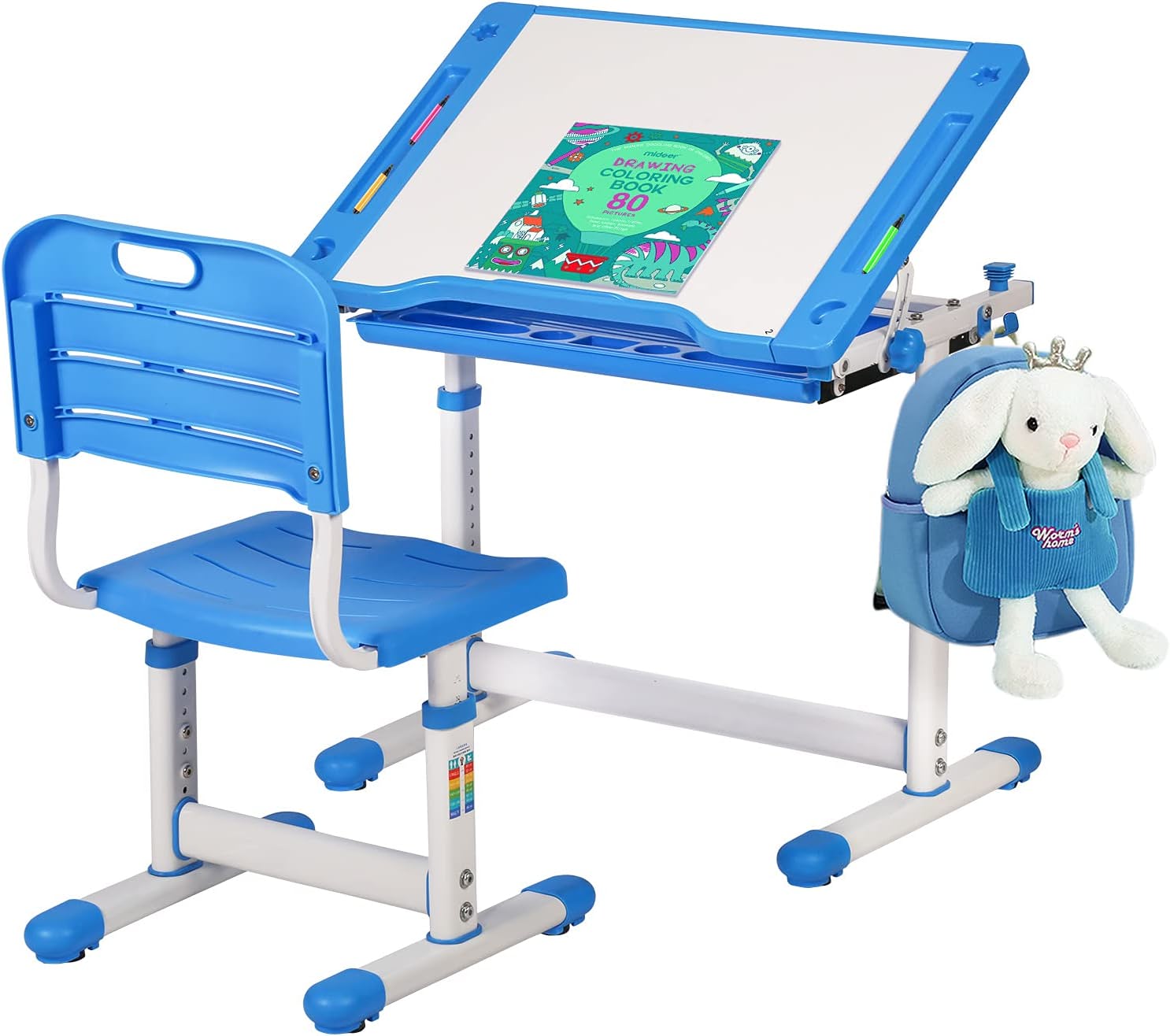 Children Desk Kids Study Child School Adjustable Height Children's ...