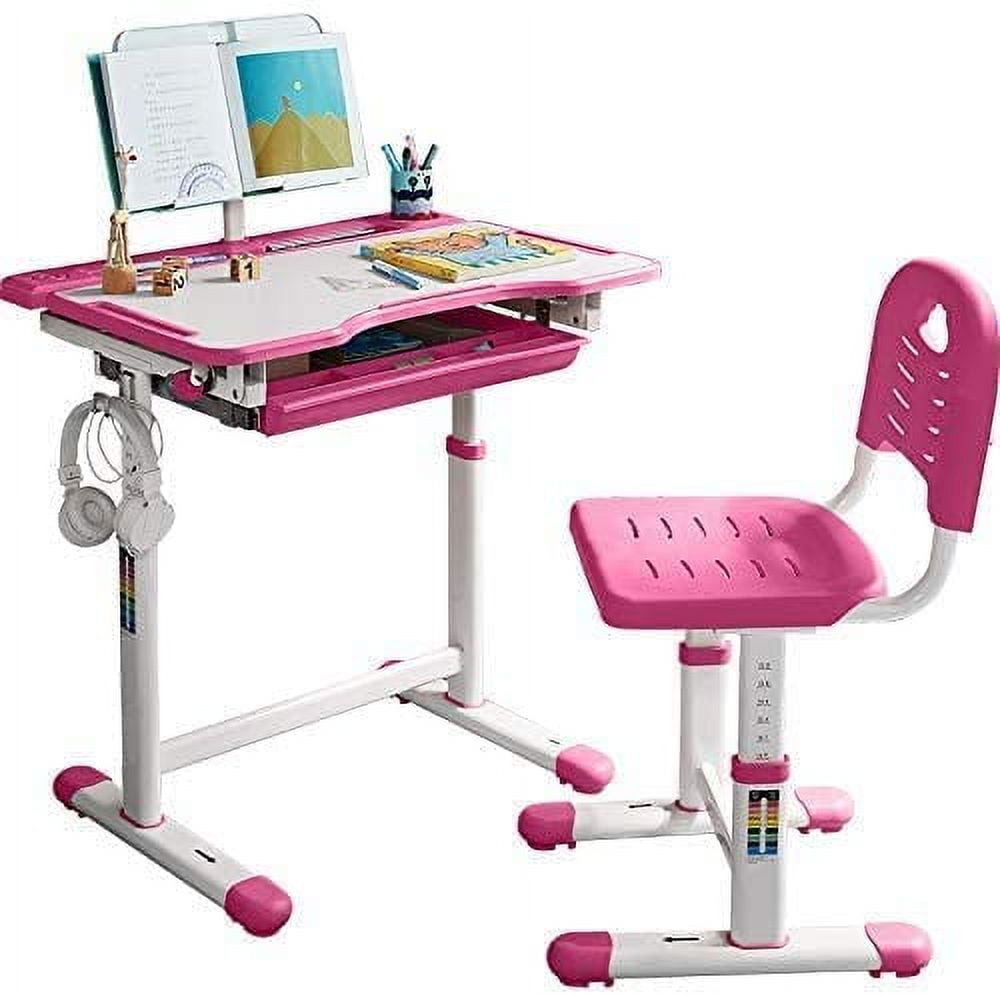 Children Desk Kids Study Child School Adjustable Height Student Table ...