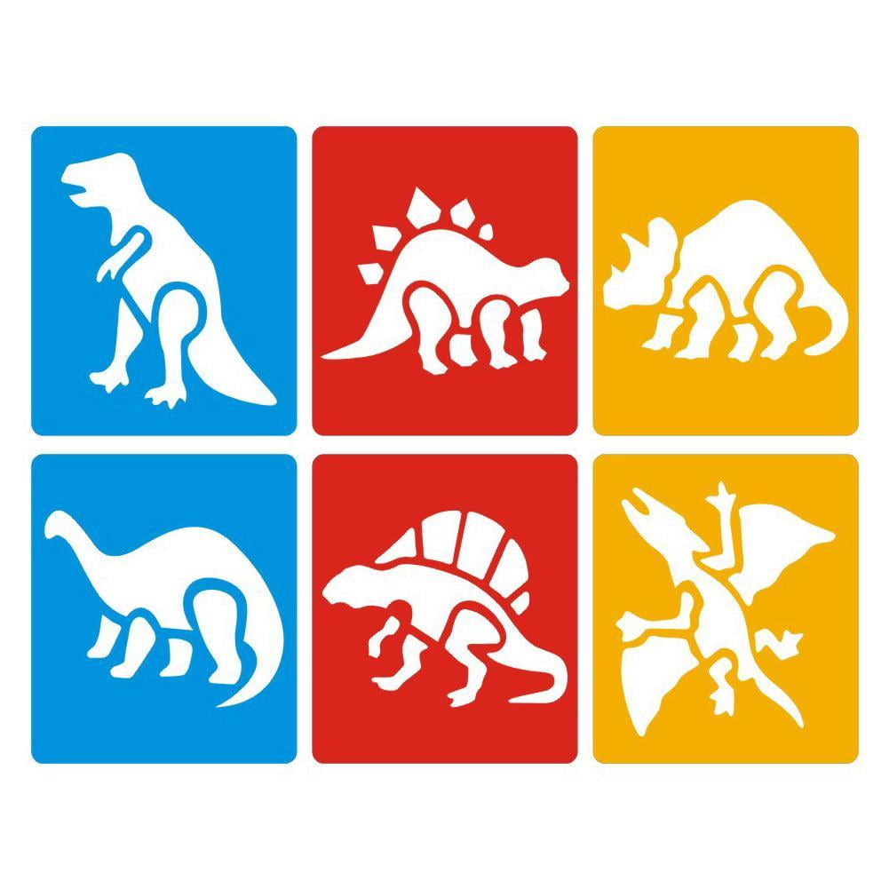 Children Drawing Stencils Dinosaur Animal Template Car Toy Early ...
