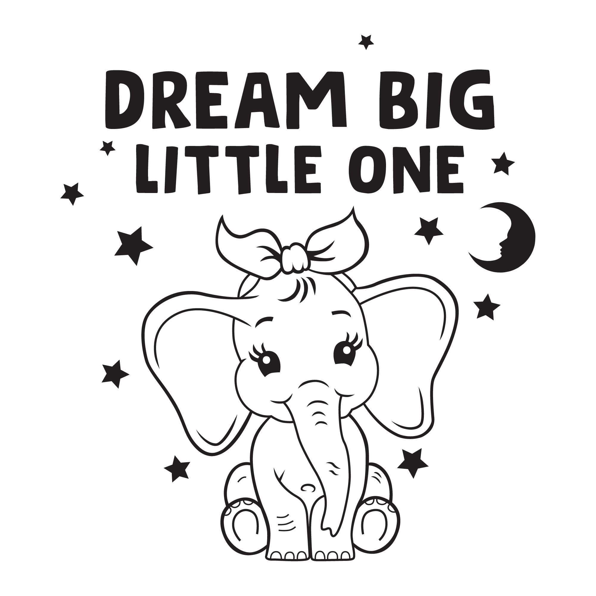 Children Dream Big Little One Loving Quote Wall Decal Decoration ...