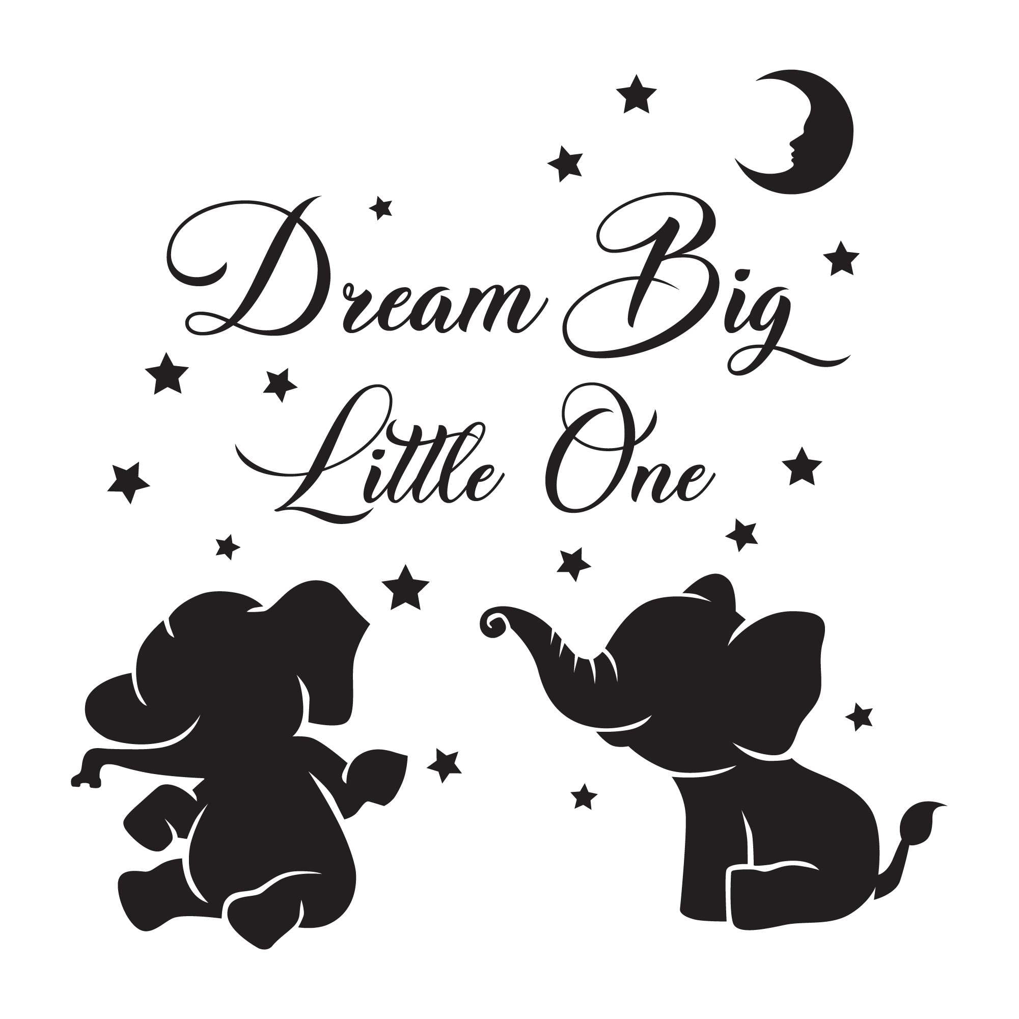 Children Dream Big Little One Loving Quote Wall Decal Decoration Cute ...