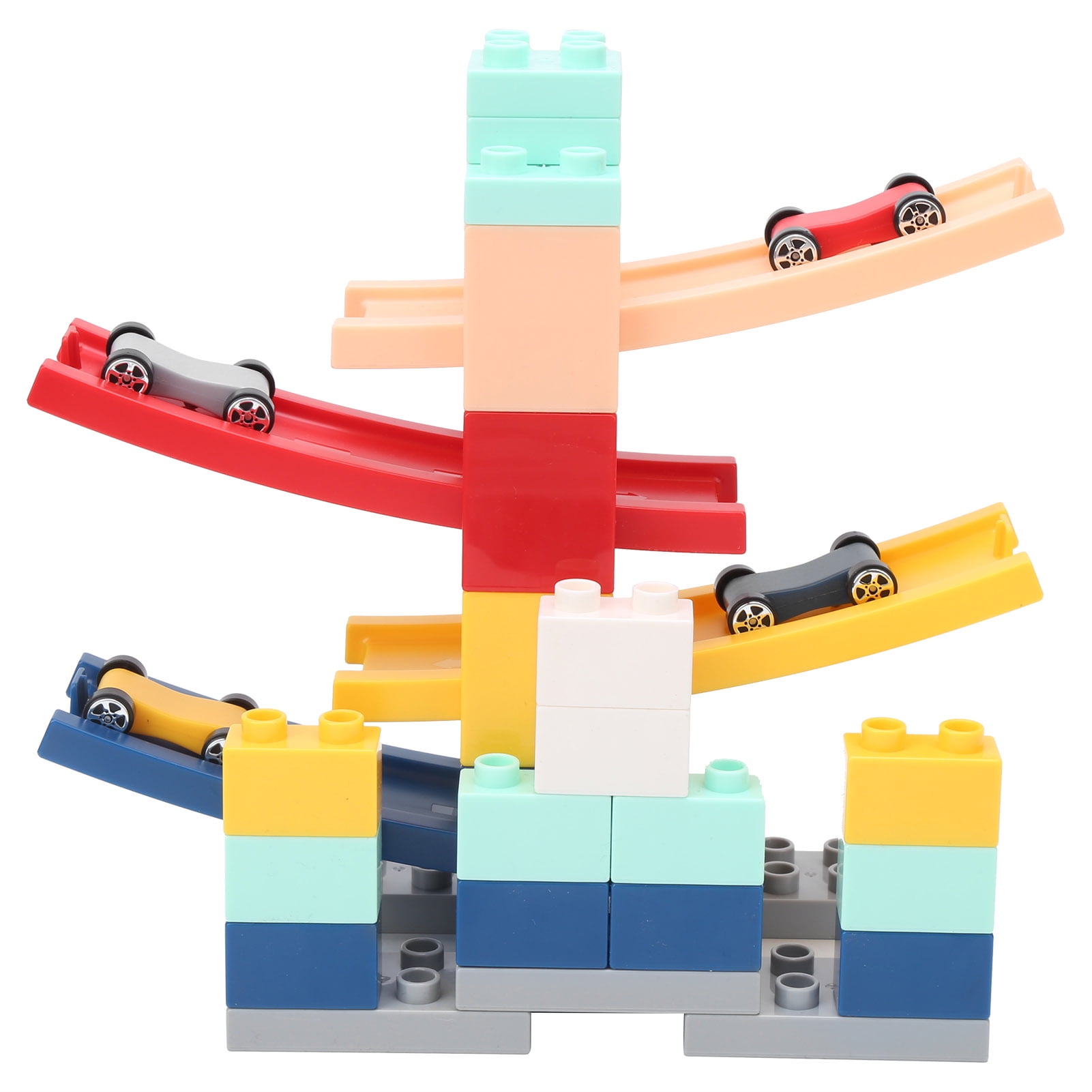 Children Educational DIY Large Particle Puzzle Model Toy Slide Track ...