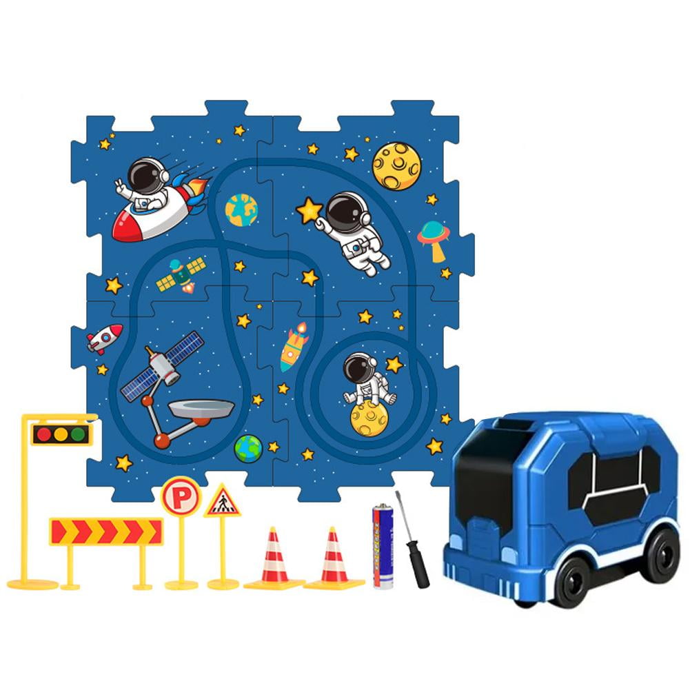 Children Educational Puzzle Track Car Play Set DIY Children's puzzle ...