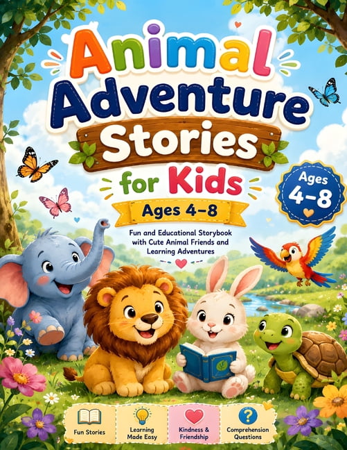 Children Educational Stories Animal Adventure Stories for Kids Ages 4-8 ...