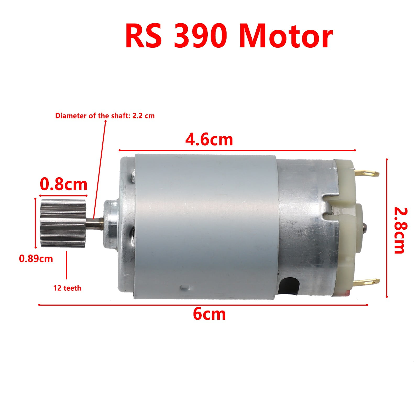 Children Electric Car Motor 550 RS390 RS380 12V 6V DL555 24V 10 Teeth ...