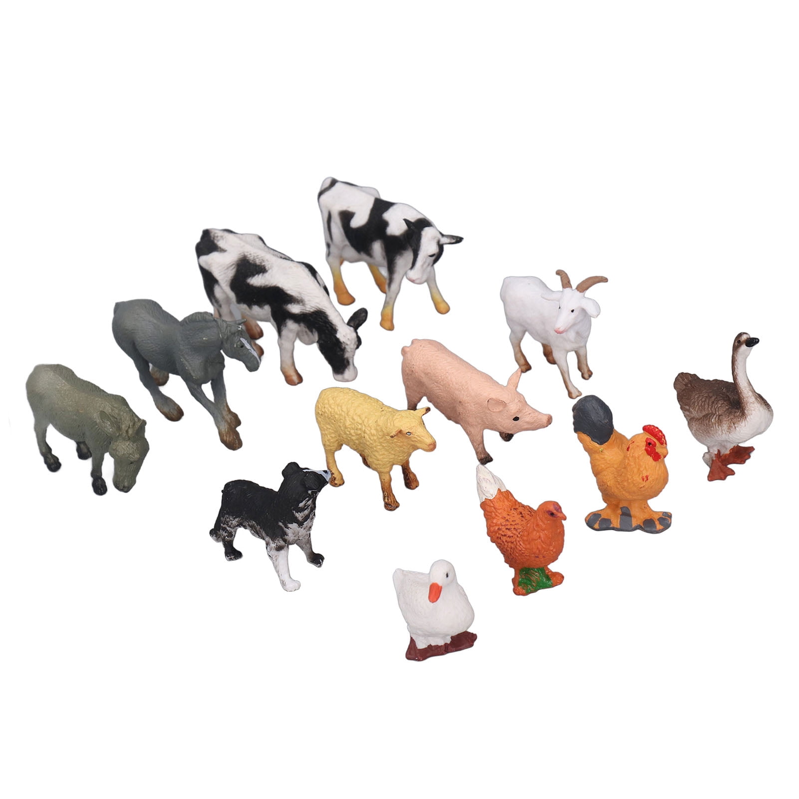 Children Farm Animals Figures Toy Solid Simulation Poultry Playset ...