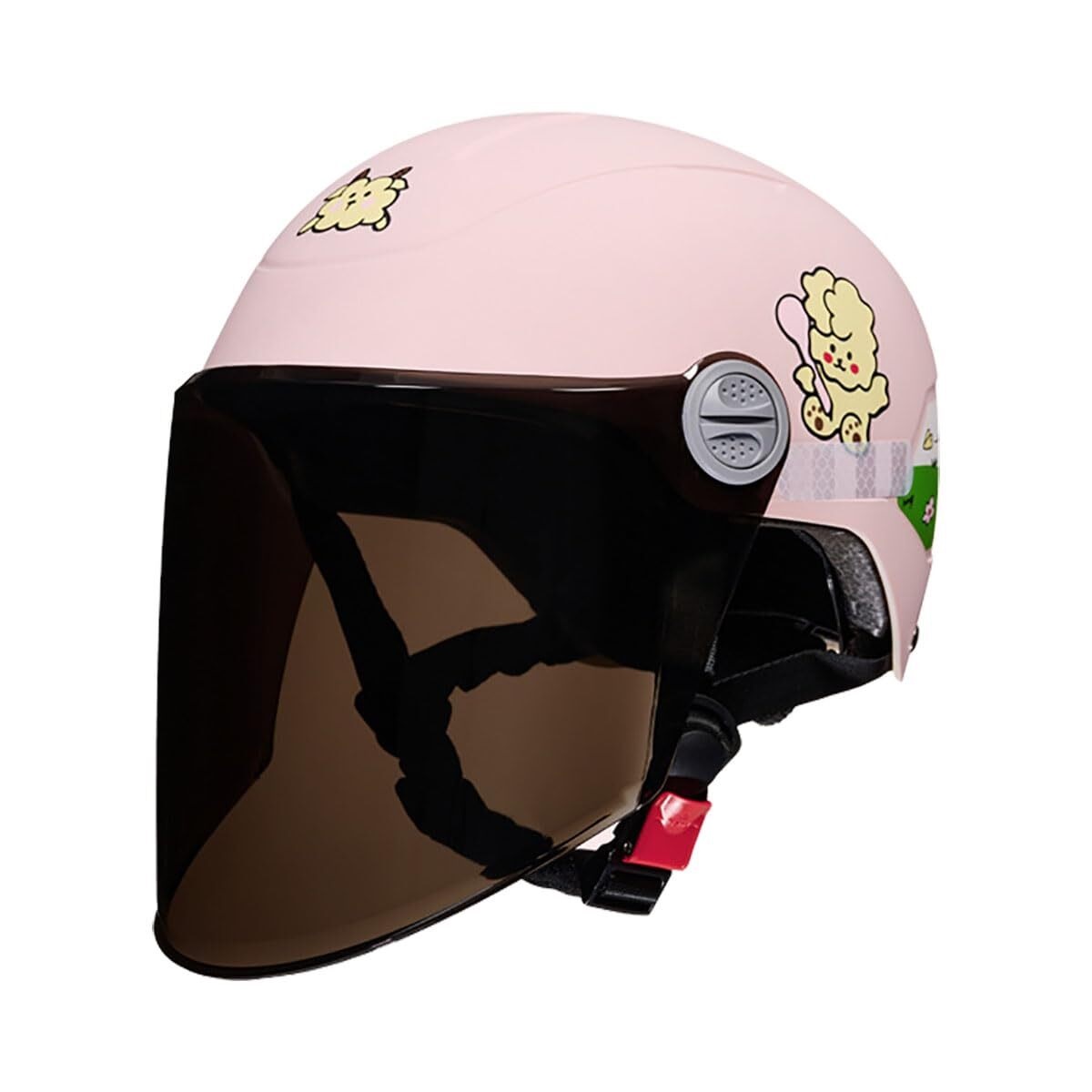 Children Four Seasons Cute Girl Motorcycle Half Helmet with Sun Visor ...