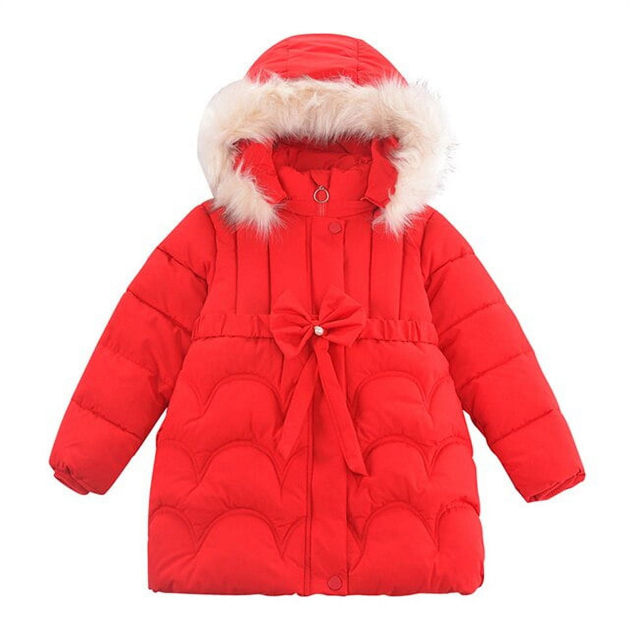 Children Girls Jacket Winter Kids Coats Fashion Thick Long Coats Girls Hooded Coat Snowsuit 3 ...