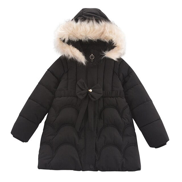 Children Girls Jacket Winter Kids Coats Fashion Thick Long Coats Girls Hooded Coat Snowsuit 3 ...