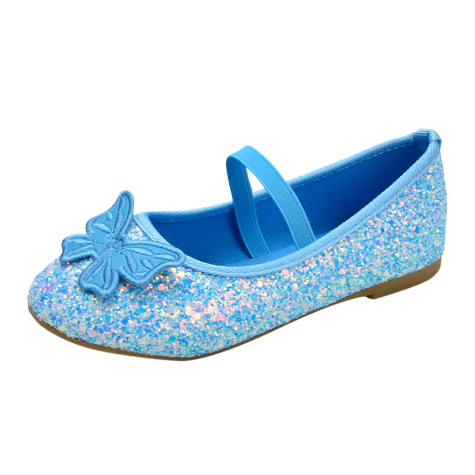 Children Girls Princess Shoes Flat Dance Crystal Shoes With Sequins ...