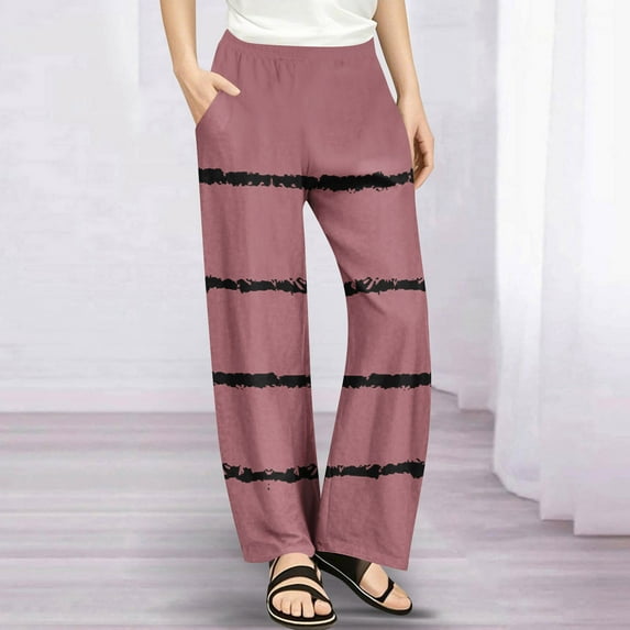 Children Girls Print Sport Pants Loose High Waist Wide Leg Workout Out ...