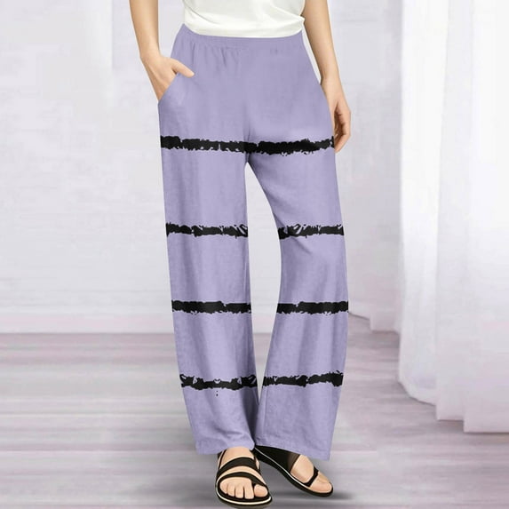 Children Girls Print Sport Pants Loose High Waist Wide Leg Workout Out ...