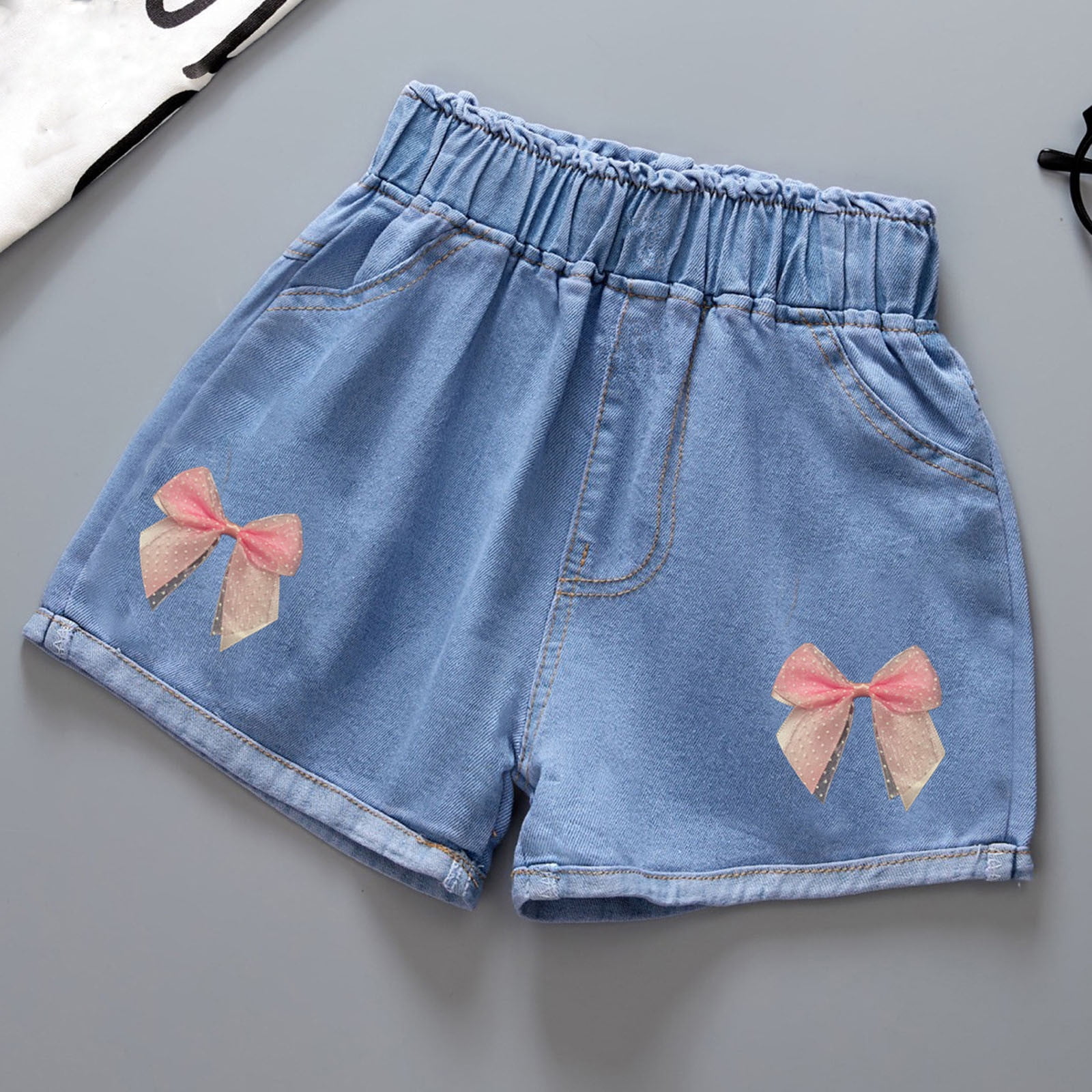 Children Girls Printed Denim Shorts Summer Thin Style Toddler Girl ...