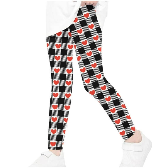 Children Girls Printed Pants High Waist Stretchy Soft Tights Leggings ...