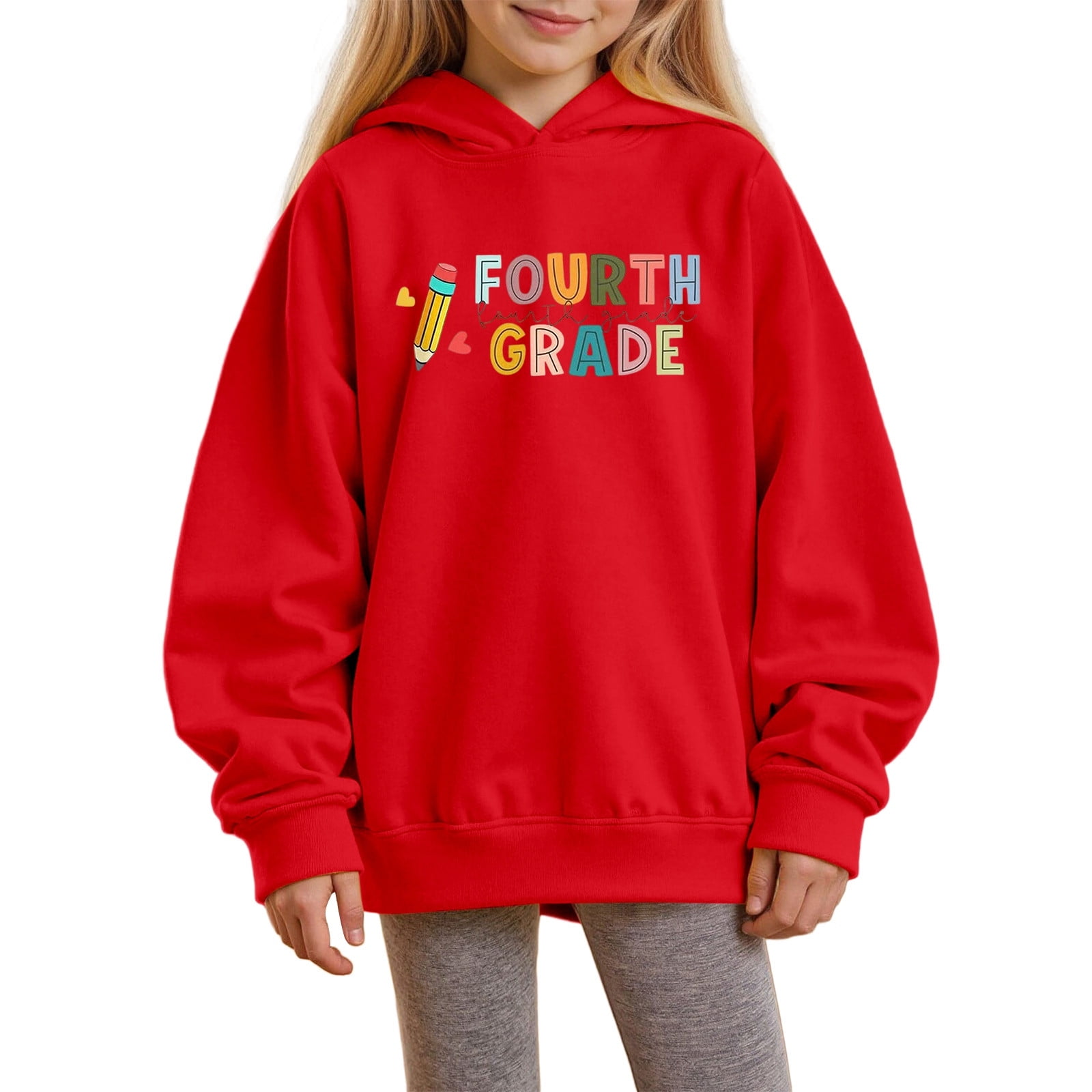 Wuxian Children Girls Sweatshirts Girls Loose Fit Hoodie Long Sleeve ...
