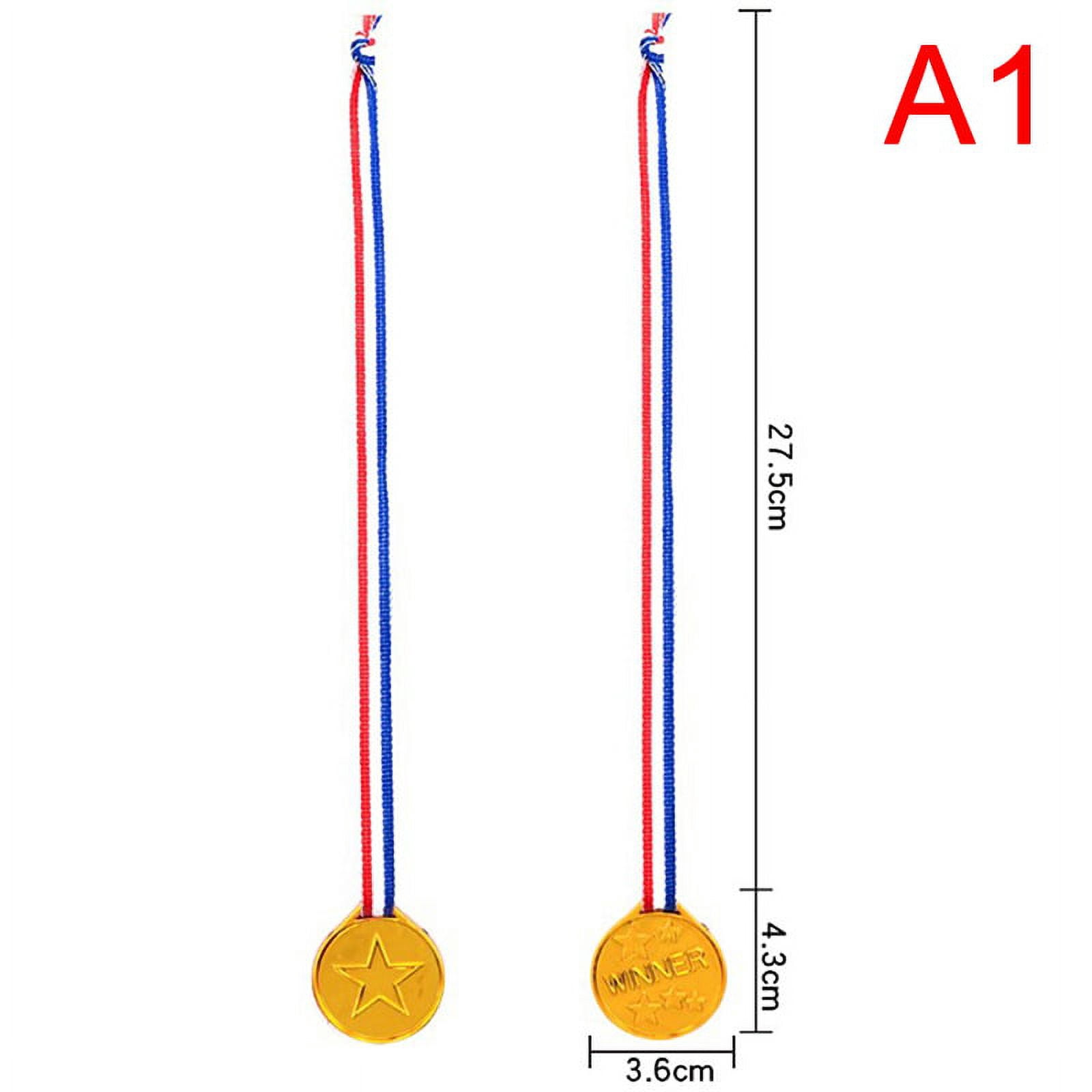 Children Gold Plastic Winners Medals Sports Day Party Bag Prize Awards ...