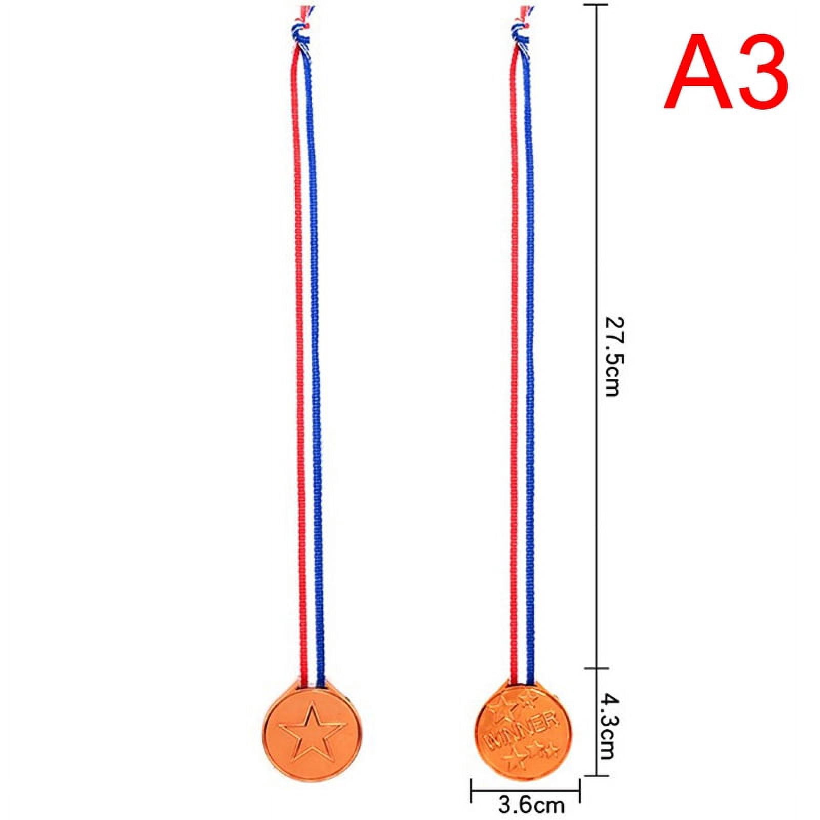 Children Gold Plastic Winners Medals Sports Day Party Bag Prize Awards ...