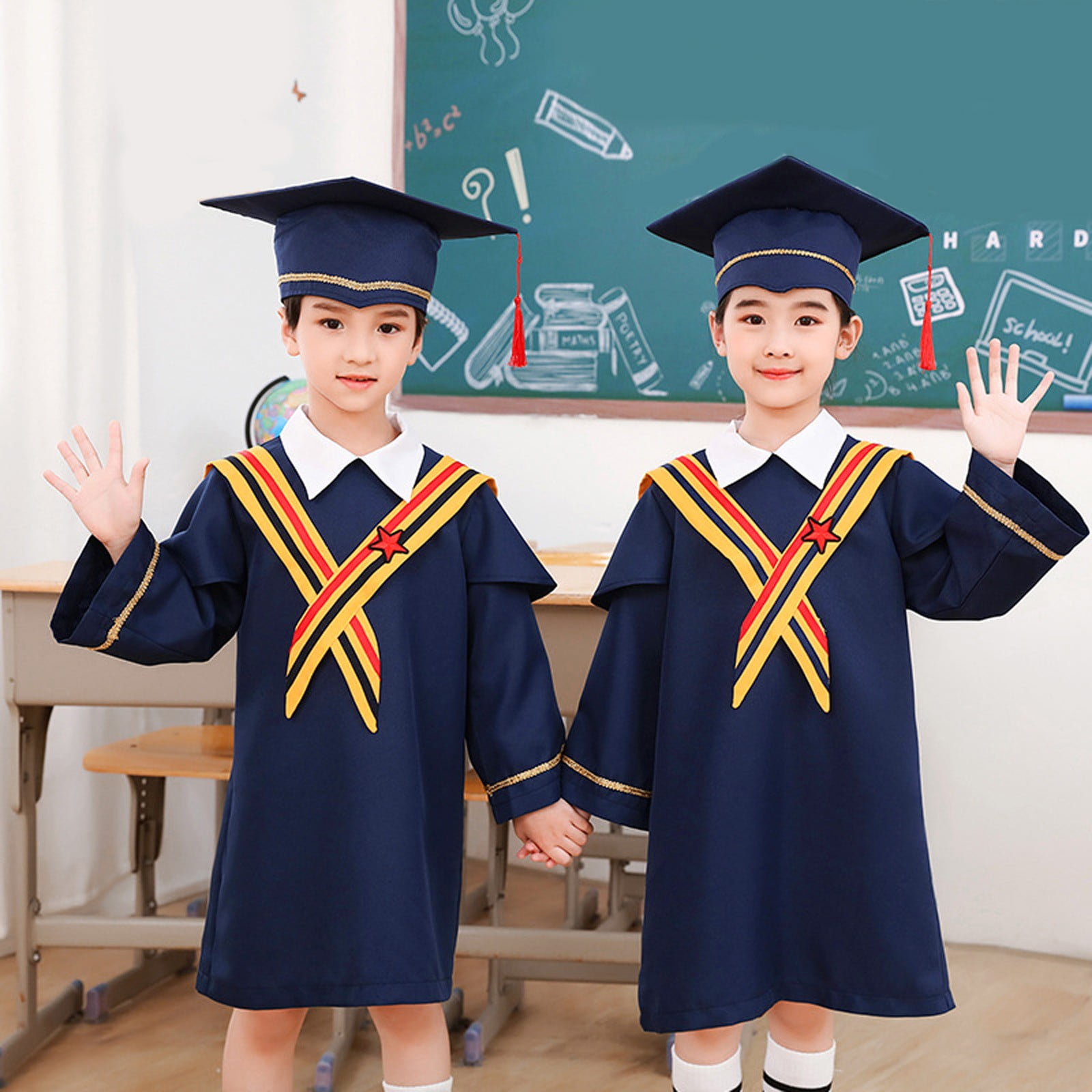 Children Graduation Robe Toddler Graduation Cap and Gown Outfits Sets ...