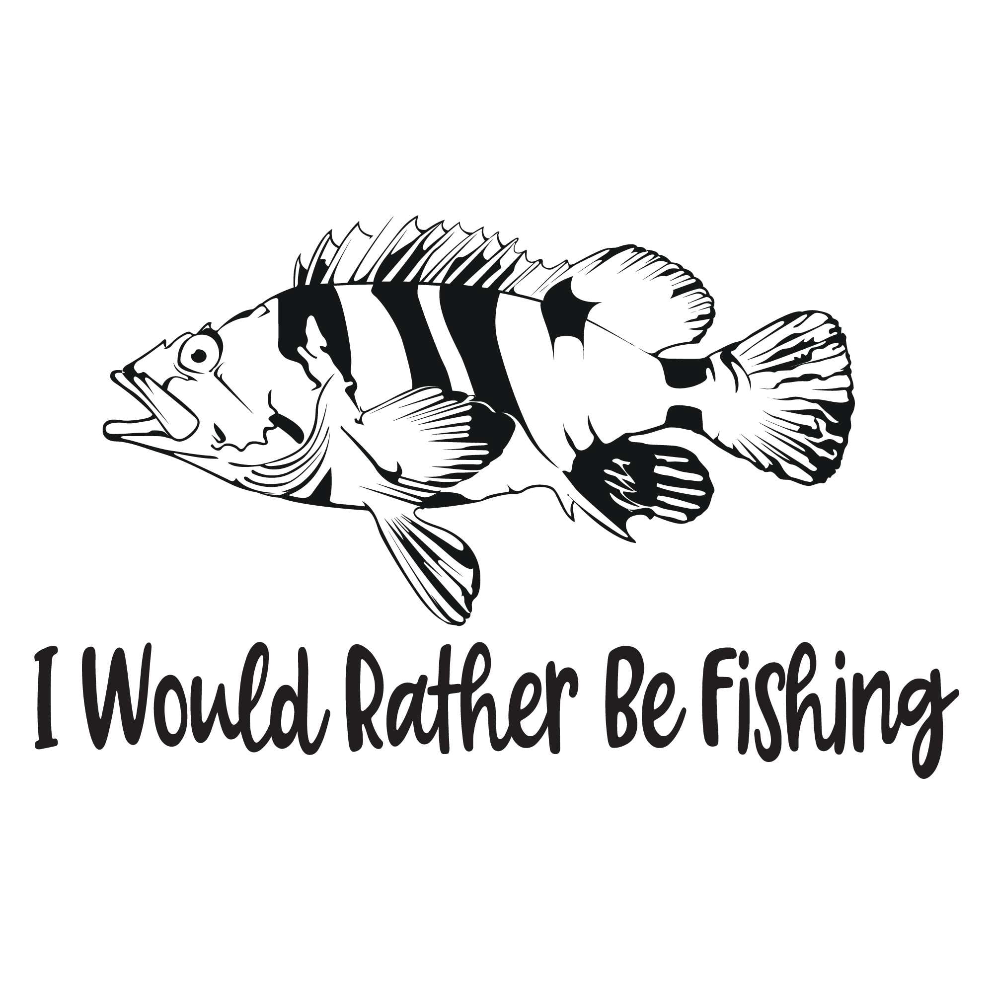 Children I would rather be fishing Cute Sports Wall Decal Decoration ...