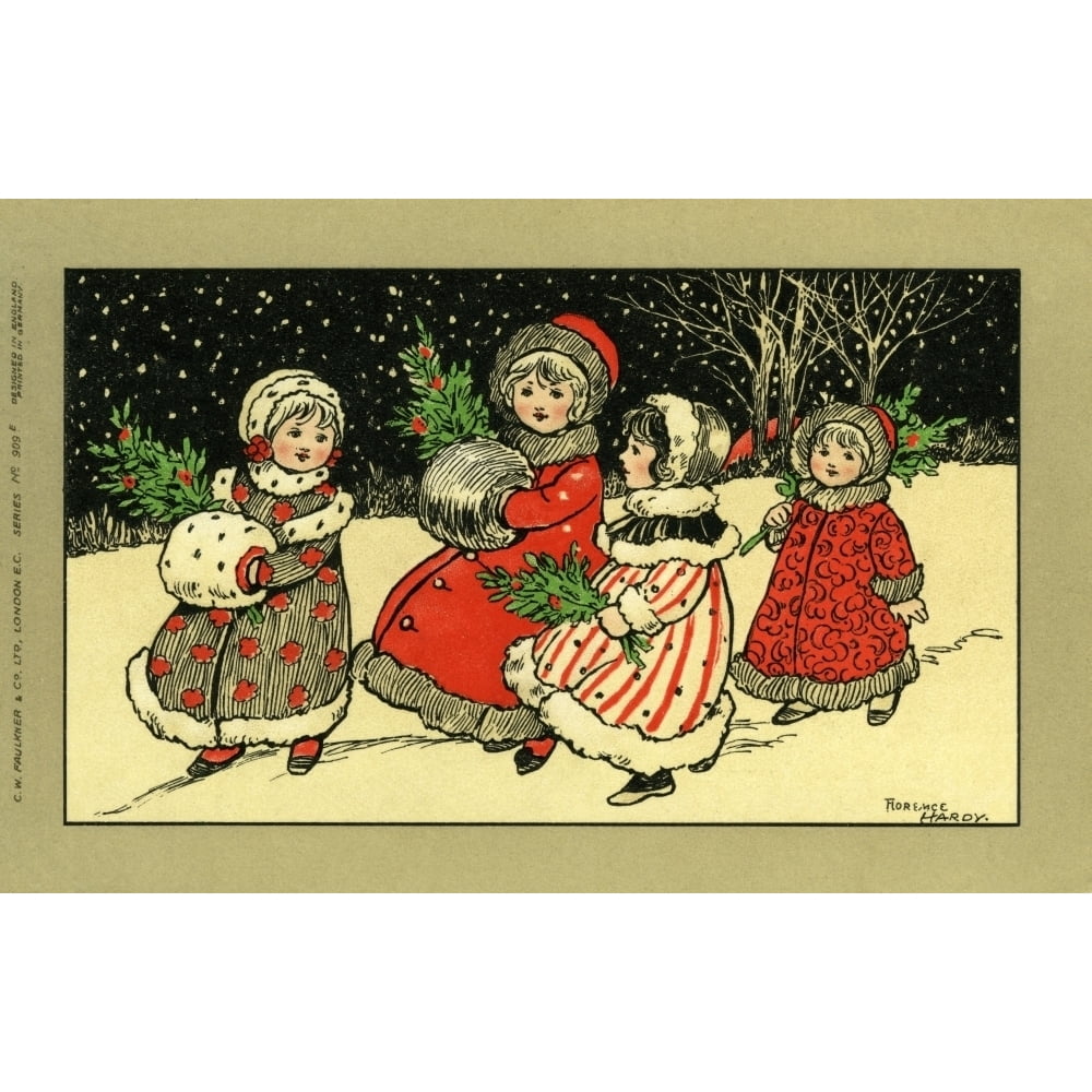 Children In The Snow By Florence Hardy Poster Print By Mary Evans ...
