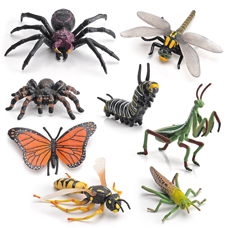 Children Insect Action Figure Simulation Spider Butterfly Grasshopper ...
