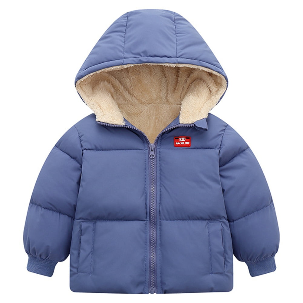 Children Kid's Boy Girl Warm Hooded Jacket Coat Cotton-padded Parka Overcoat Thick Down Coat 18M ...