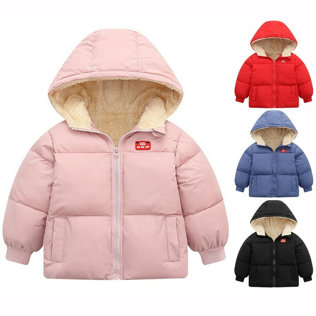 Children Kid's Boy Girl Warm Hooded Jacket Coat Cotton-padded Parka Overcoat Thick Down Coat 18M ...