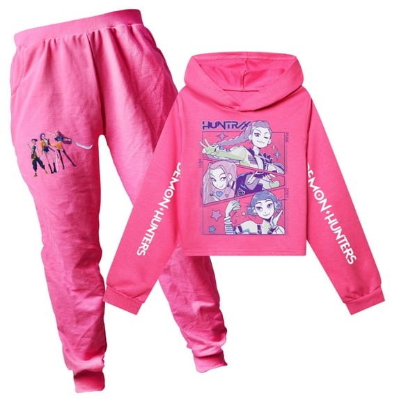Children Kids Girls Hoodie and Pants Set Long Sleeve Soft Pullover ...
