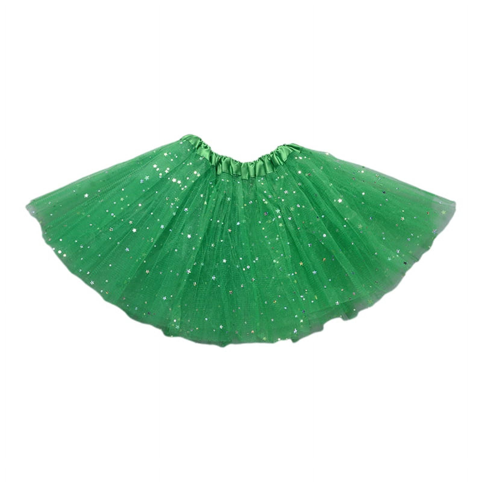 Children Kids Girls Shiny Sequins Ballet Skirts Elastic Mesh Tutu ...