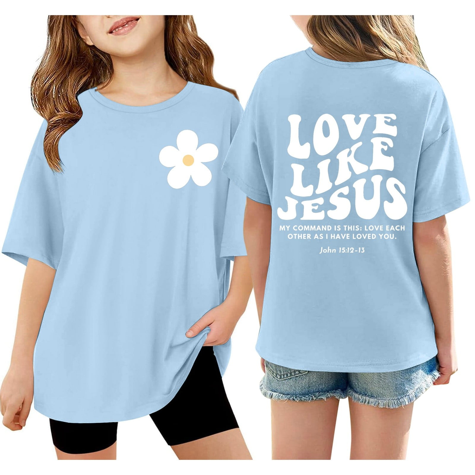 Children Kids Girls Short Sleeve T Shirts Kids Summer Oversized Tops ...