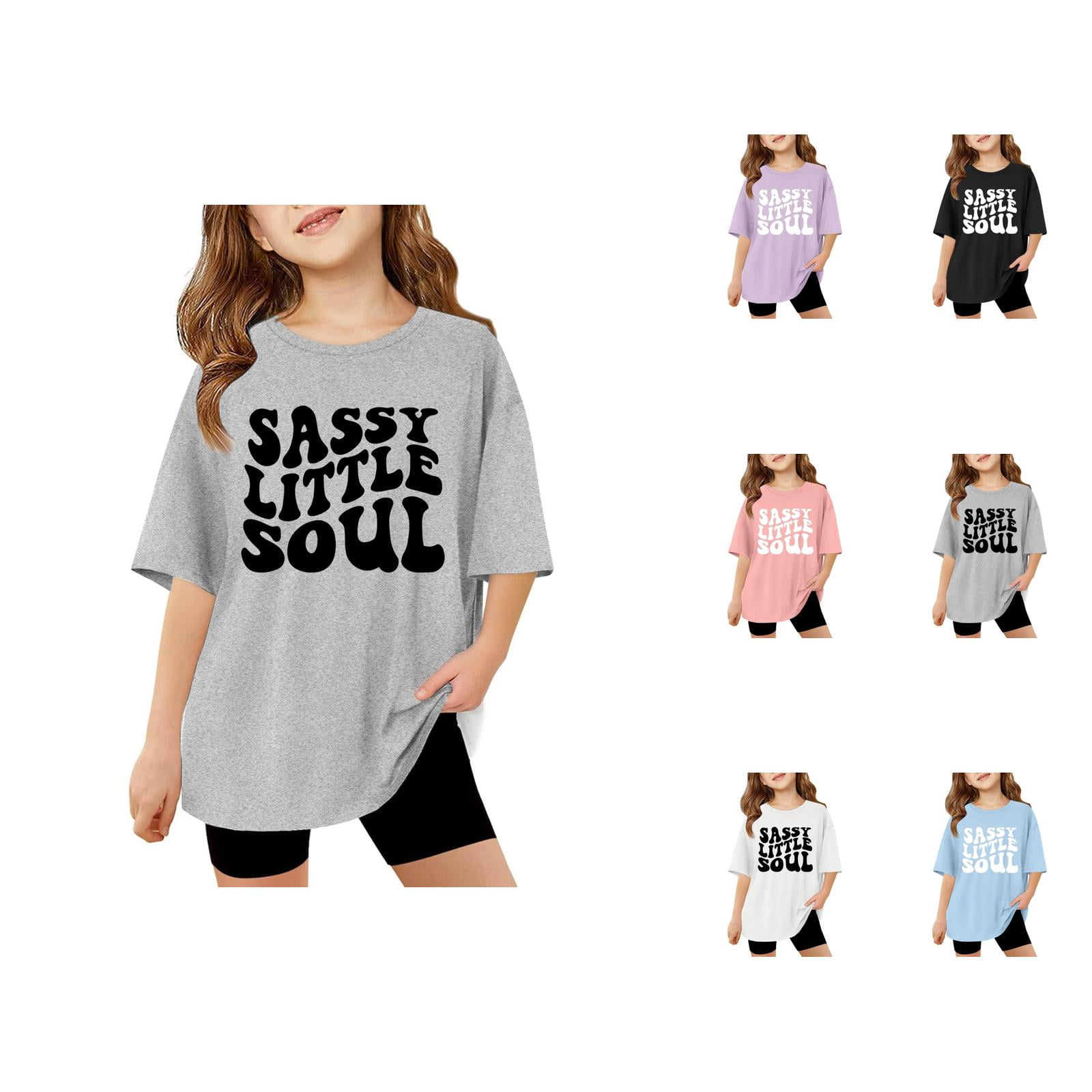 Children Kids Girls Short Sleeve T Shirts Kids Summer Oversized Tops ...