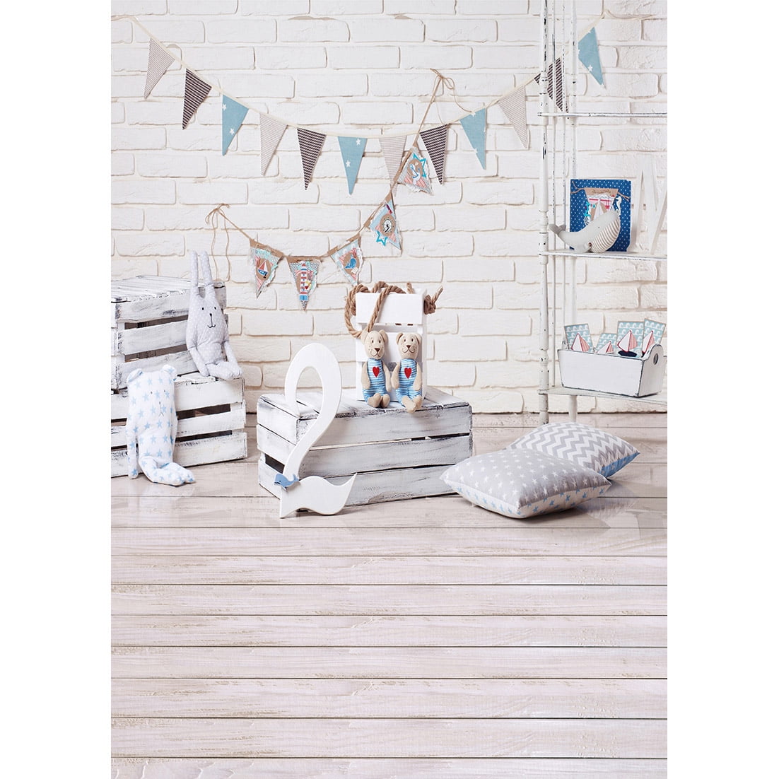Children Kids New Born Baby Photography Backdrop White Wooden Floor ...